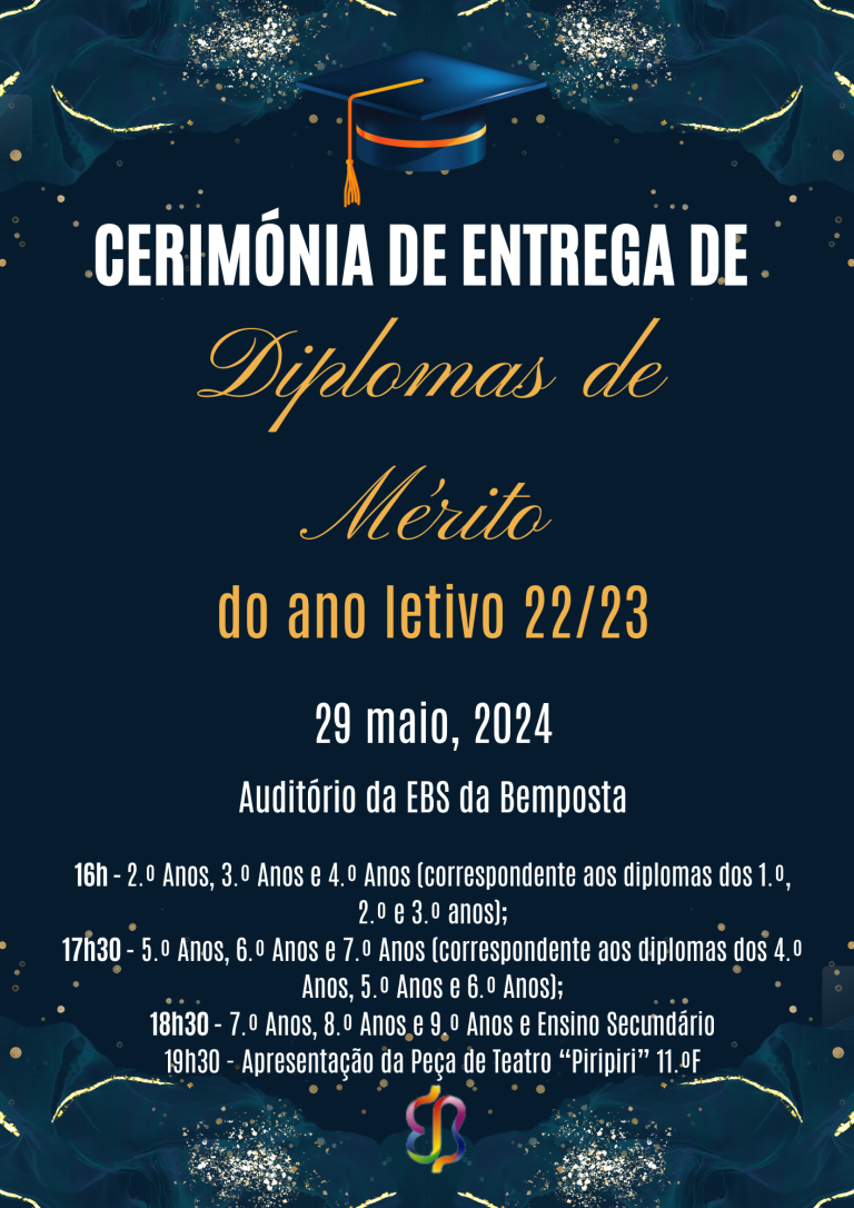 Diplomas de Mérito 22/23 – Agrupamento de Escolas da Bemposta
